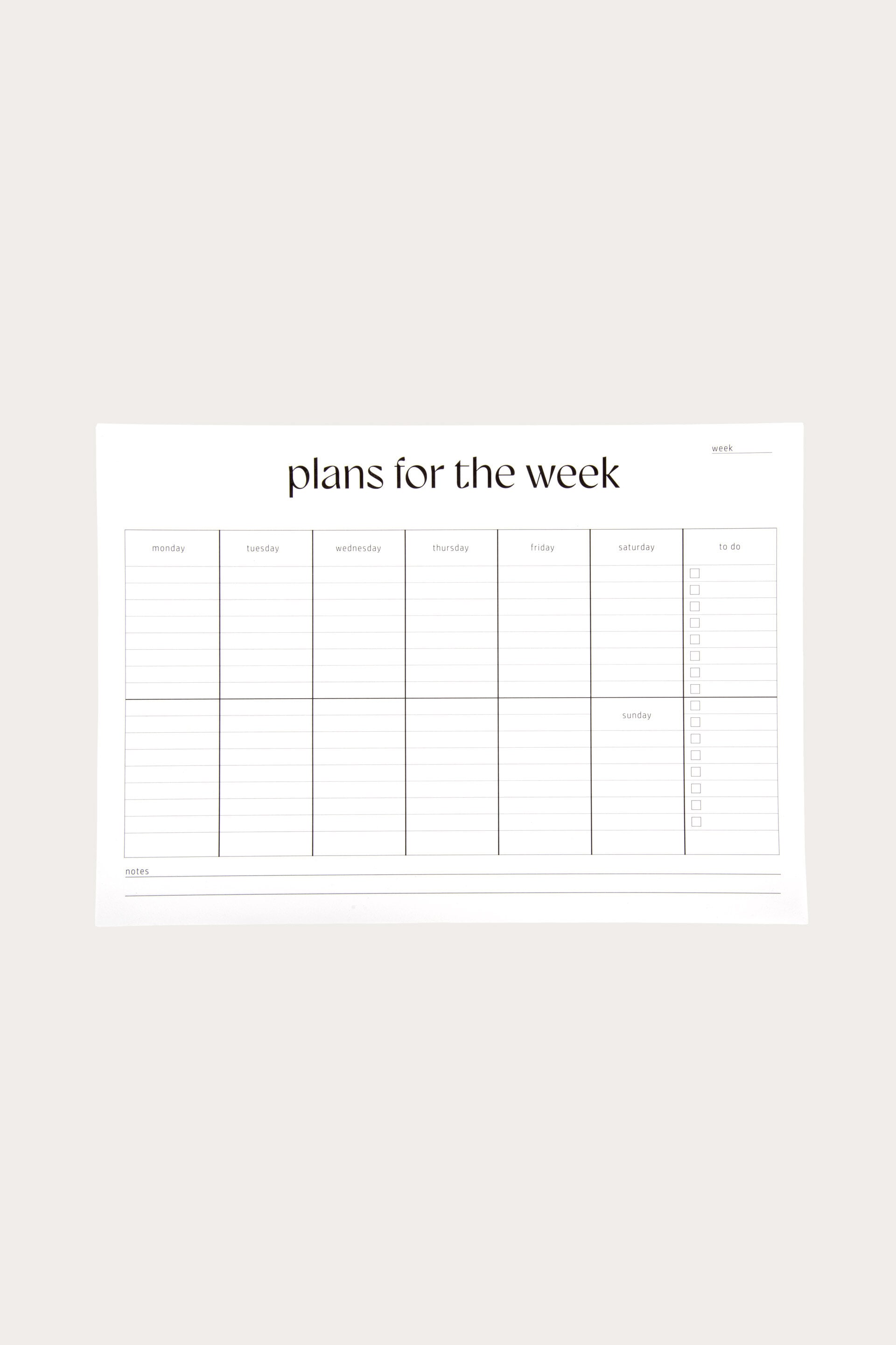 Desktop planner Plans for the week | Home Accessories Online ...